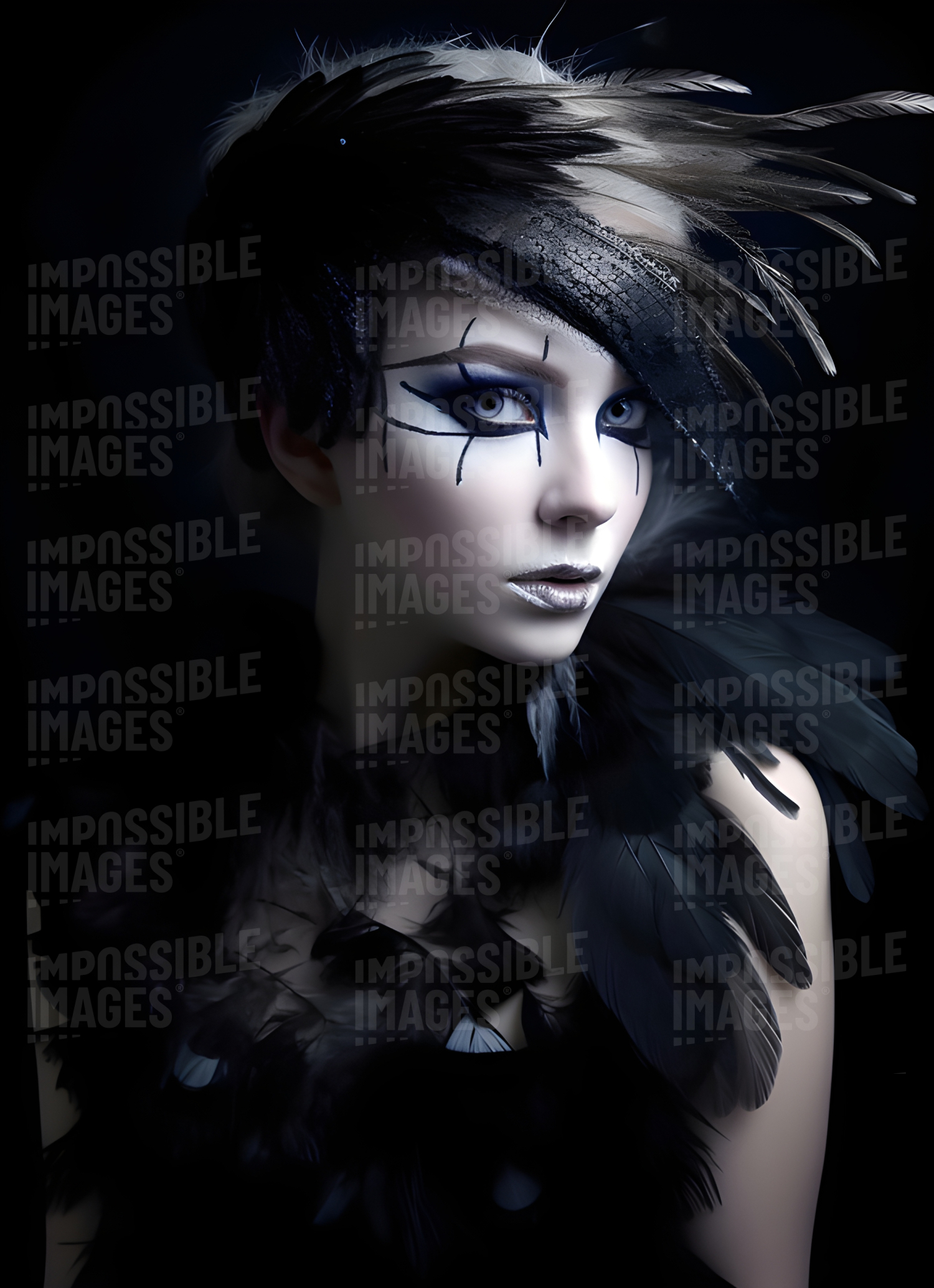 Bird woman - Impossible Images - Unique stock images for commercial use.