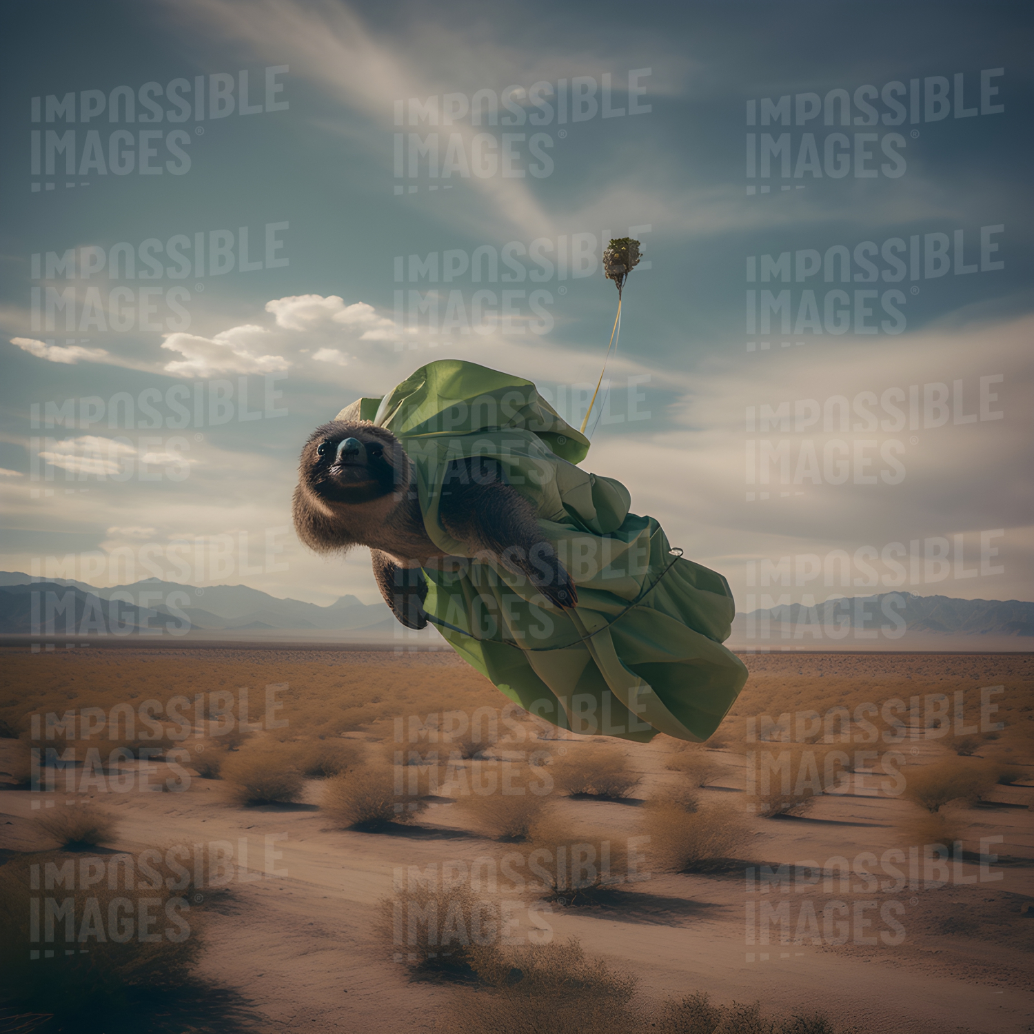 A sloth in the desert - Impossible Images - Unique stock images for ...