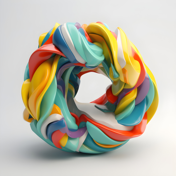 Abstract organic round shape 3D render - Impossible Images - Unique ...