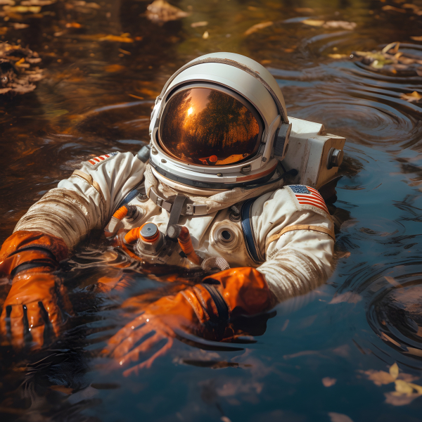 Astronaut floating in water - Impossible Images - Unique stock images ...