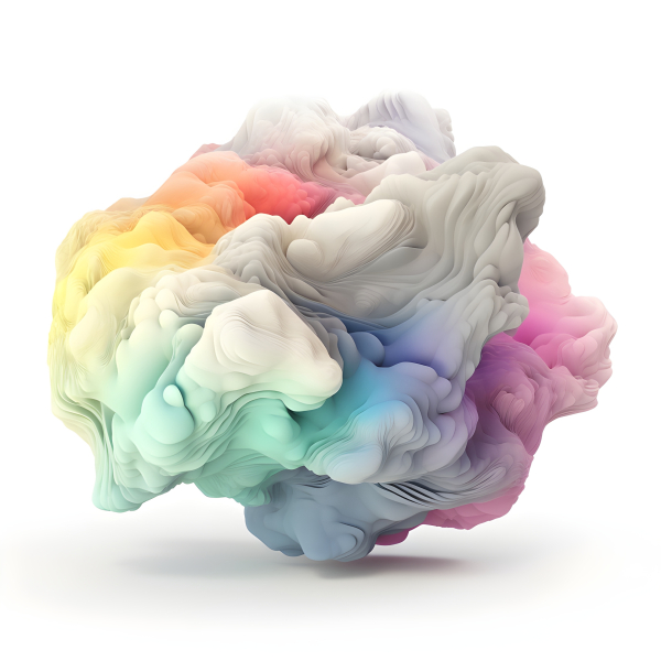 Colourful abstract cloud shape - Impossible Images - Unique stock ...