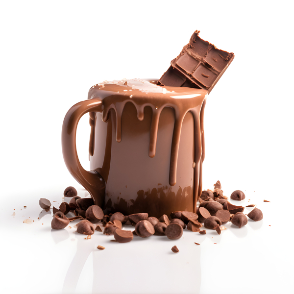 A chocolate mug with liquid chocolate spilling out - Impossible Images ...