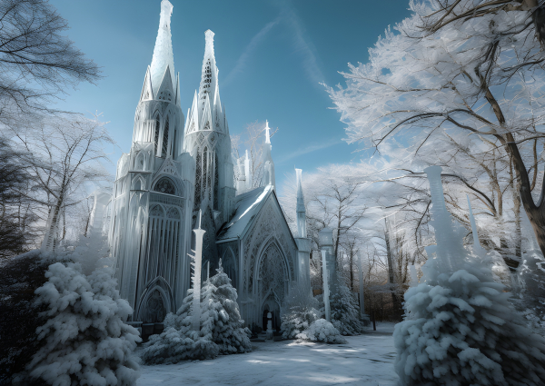 A gothic church ice palace - Impossible Images - Unique stock images ...