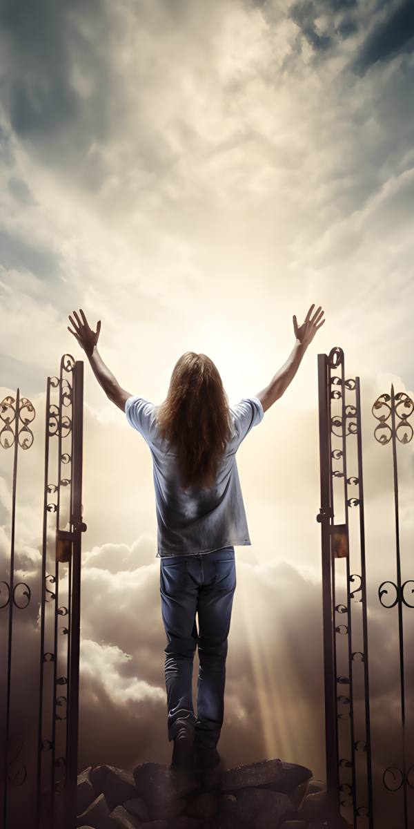 Man walking through the gates of Heaven - Impossible Images - Unique ...