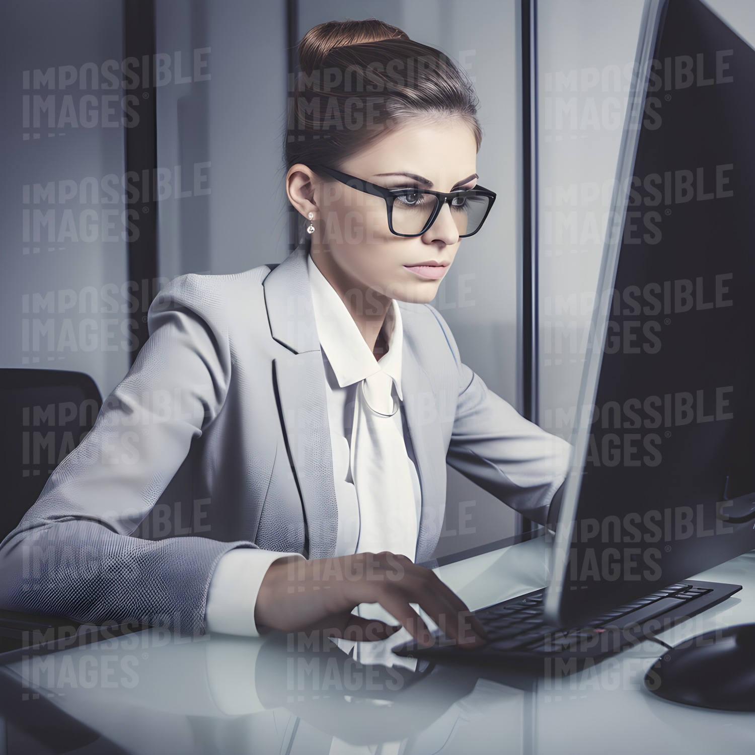 Lady working on a computer - Impossible Images - Unique stock images ...
