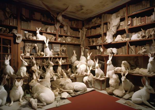 Bunnies in a library - Impossible Images - Unique stock images for ...