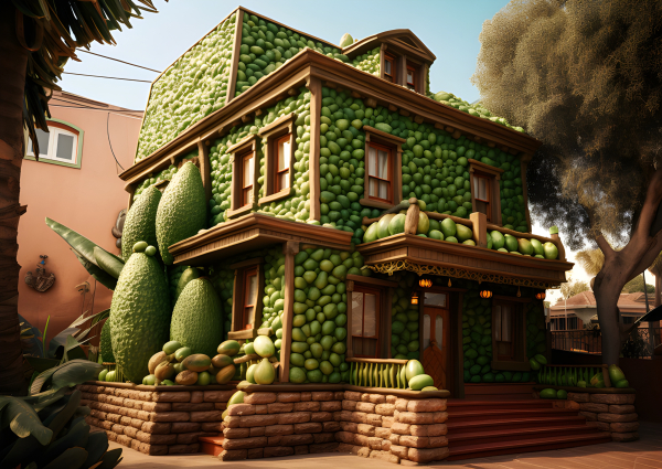 Avocado house - Impossible Images - Unique stock images for commercial use.