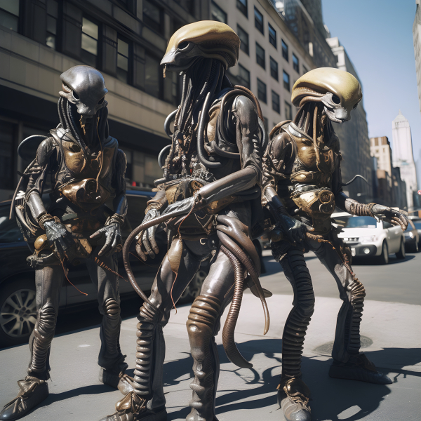 Aliens in NYC - Impossible Images - Unique stock images for commercial use.