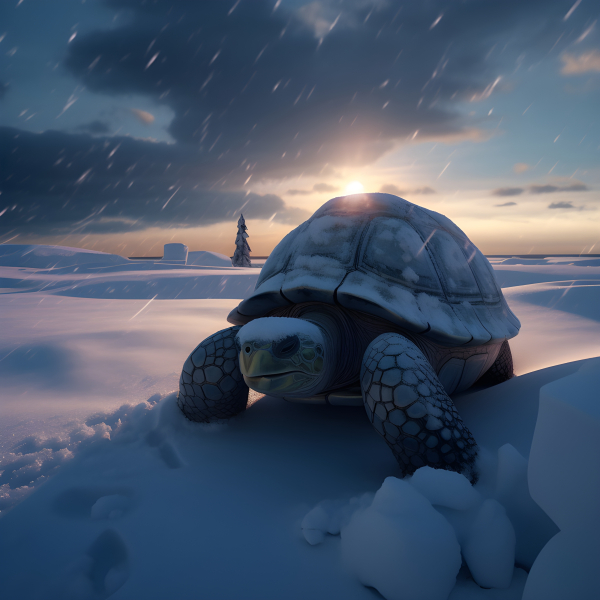 A turtle in the snow - Impossible Images - Unique stock images for ...