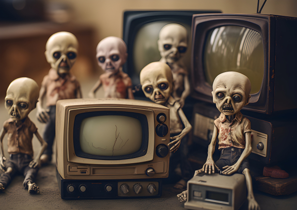 Dystopian child zombies with televisions - Impossible Images - Unique ...
