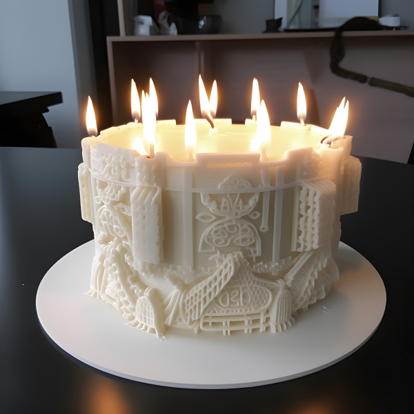 An intricate birthday cake with candles - Impossible Images - Unique ...