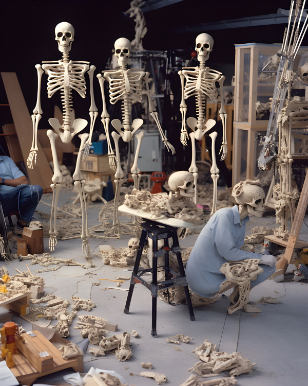 Skeletons on a film set - Impossible Images - Unique stock images for ...