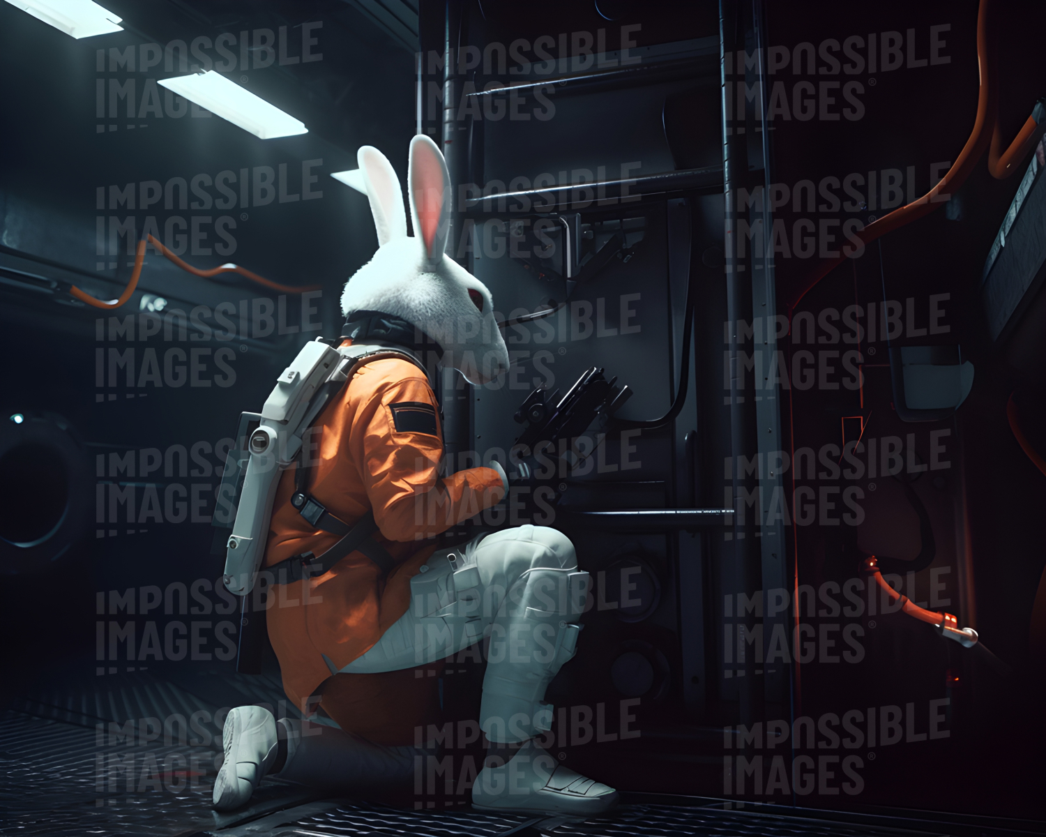 Rabbit-Man in space - Impossible Images - Unique stock images for ...