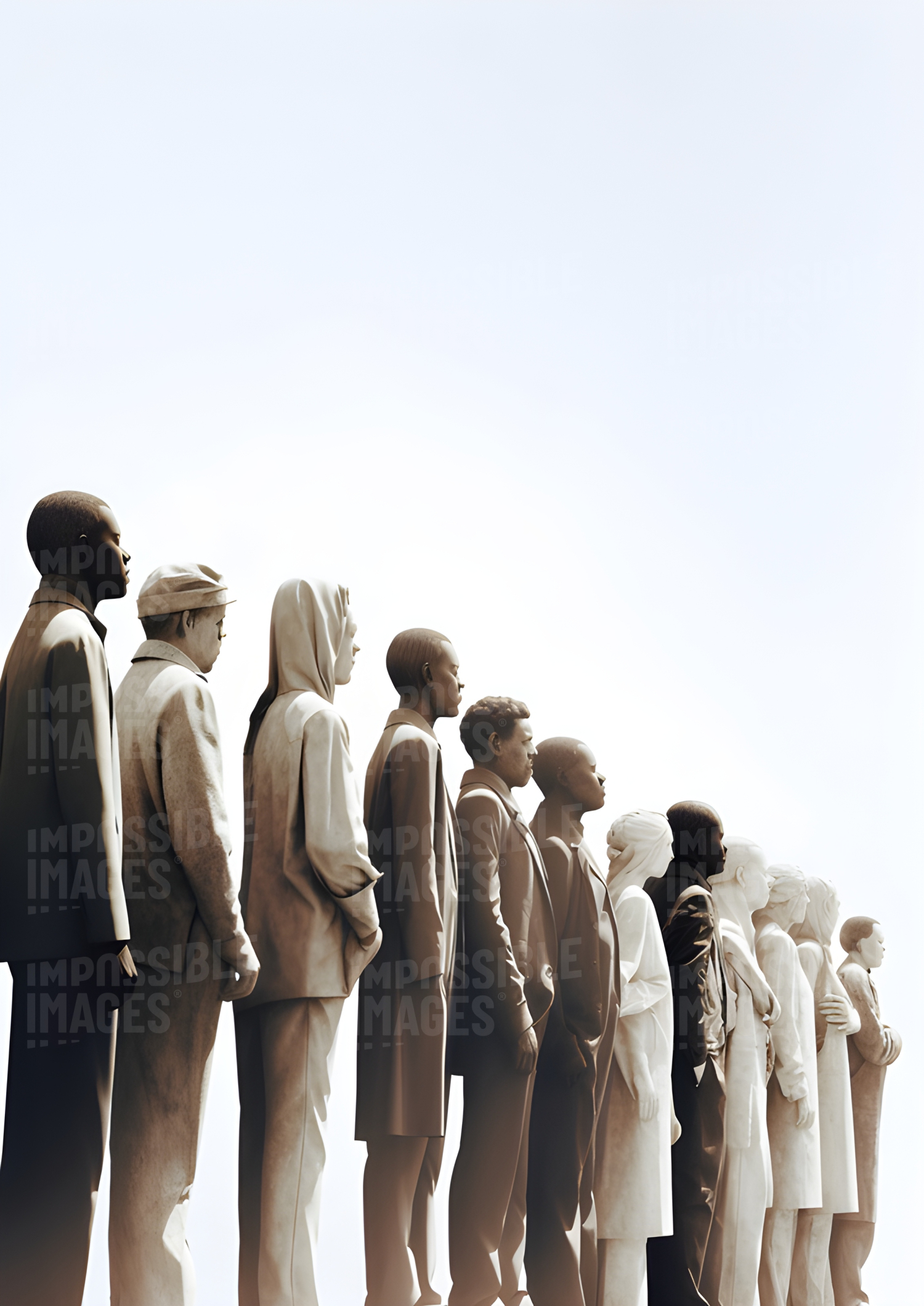 People in a row, descending in height - Impossible Images - Unique ...