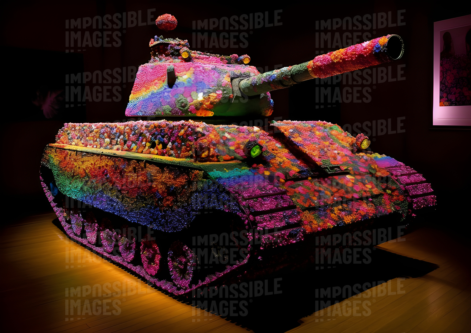 A military tank made of flowers - Impossible Images - Unique stock ...