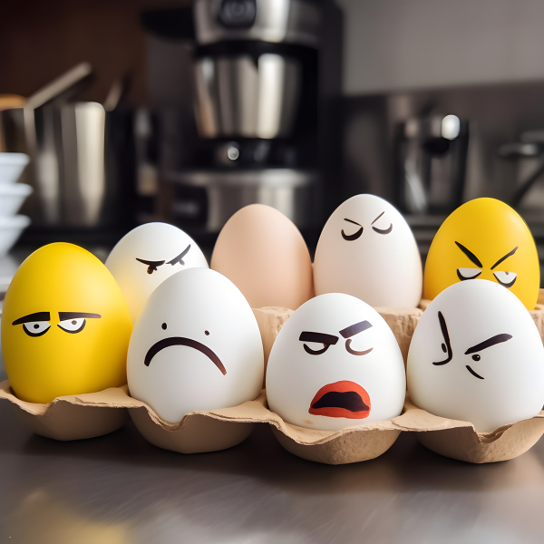 Angry eggs - Impossible Images - Unique stock images for commercial use.