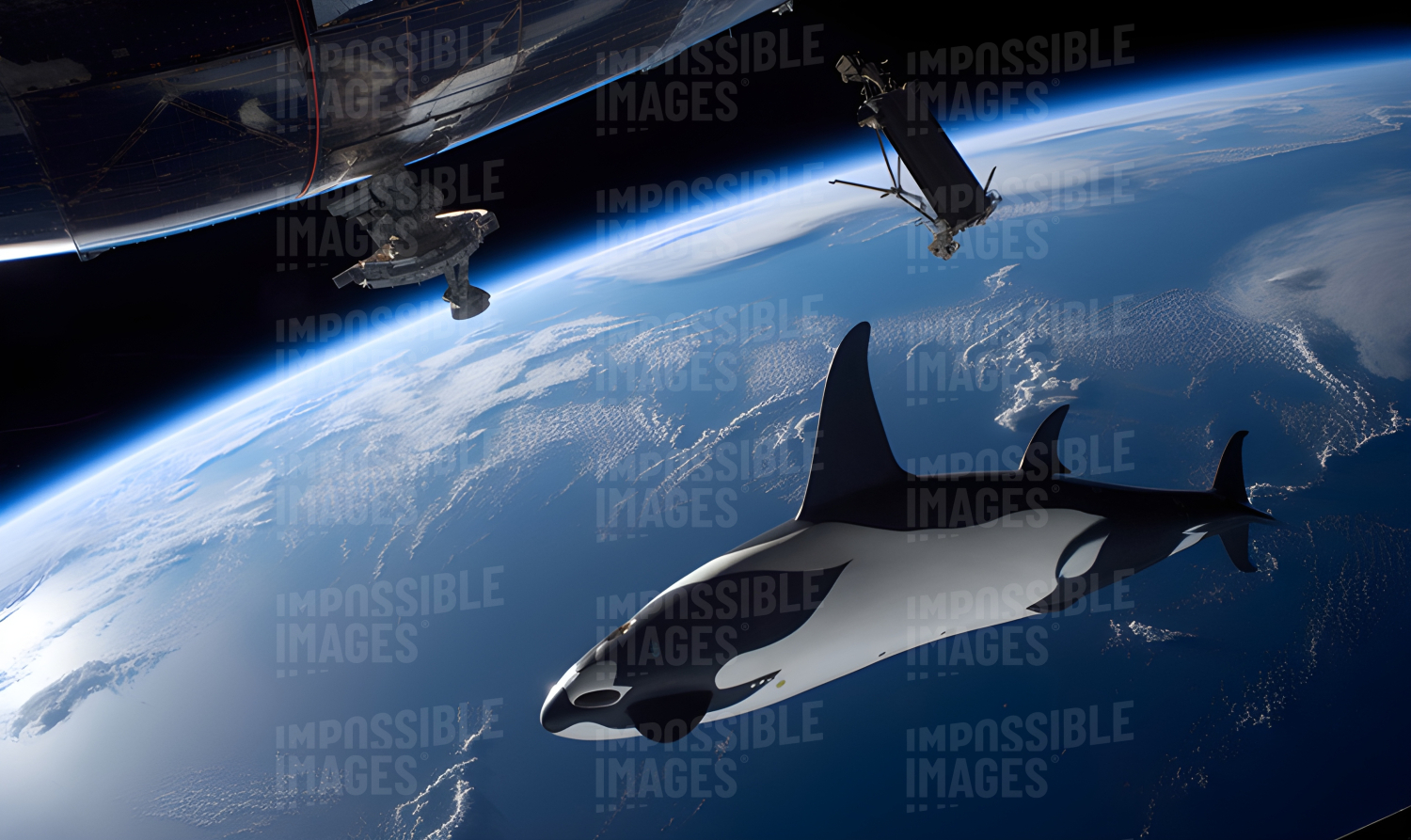 Space orca - Impossible Images - Unique stock images for commercial use.
