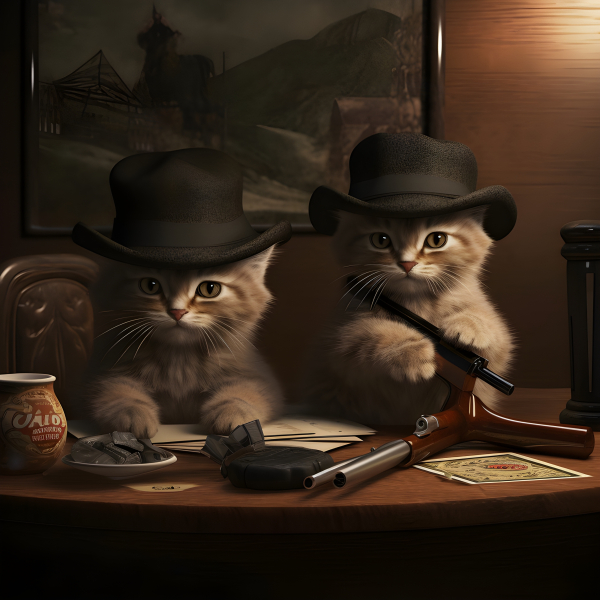 Mafia kittens - Impossible Images - Unique stock images for commercial use.