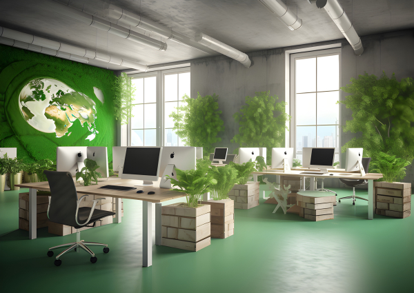 An environmentally friendly office interior - Impossible Images ...