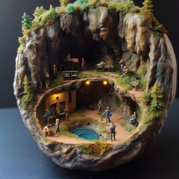 A tiny village inside a rock - Impossible Images - Unique stock images ...