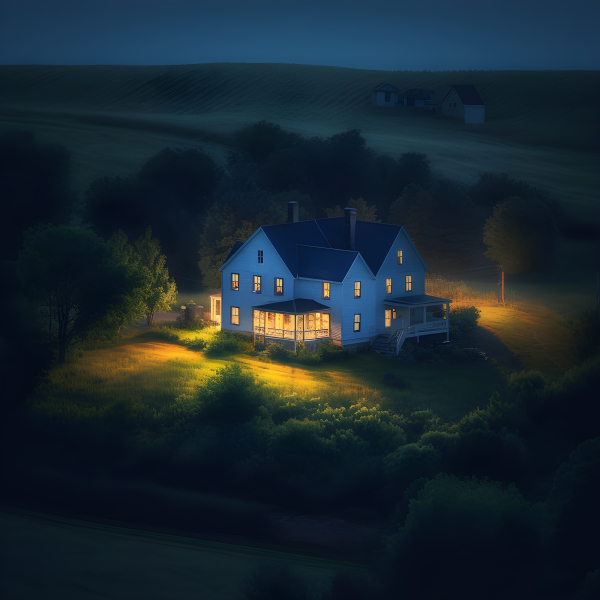 Farmhouse at night time - Impossible Images - Unique stock images for ...