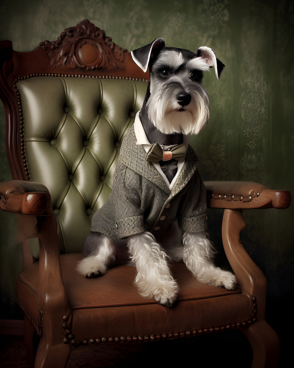 Miniature Schnauzer character posing - Impossible Images - Unique stock ...
