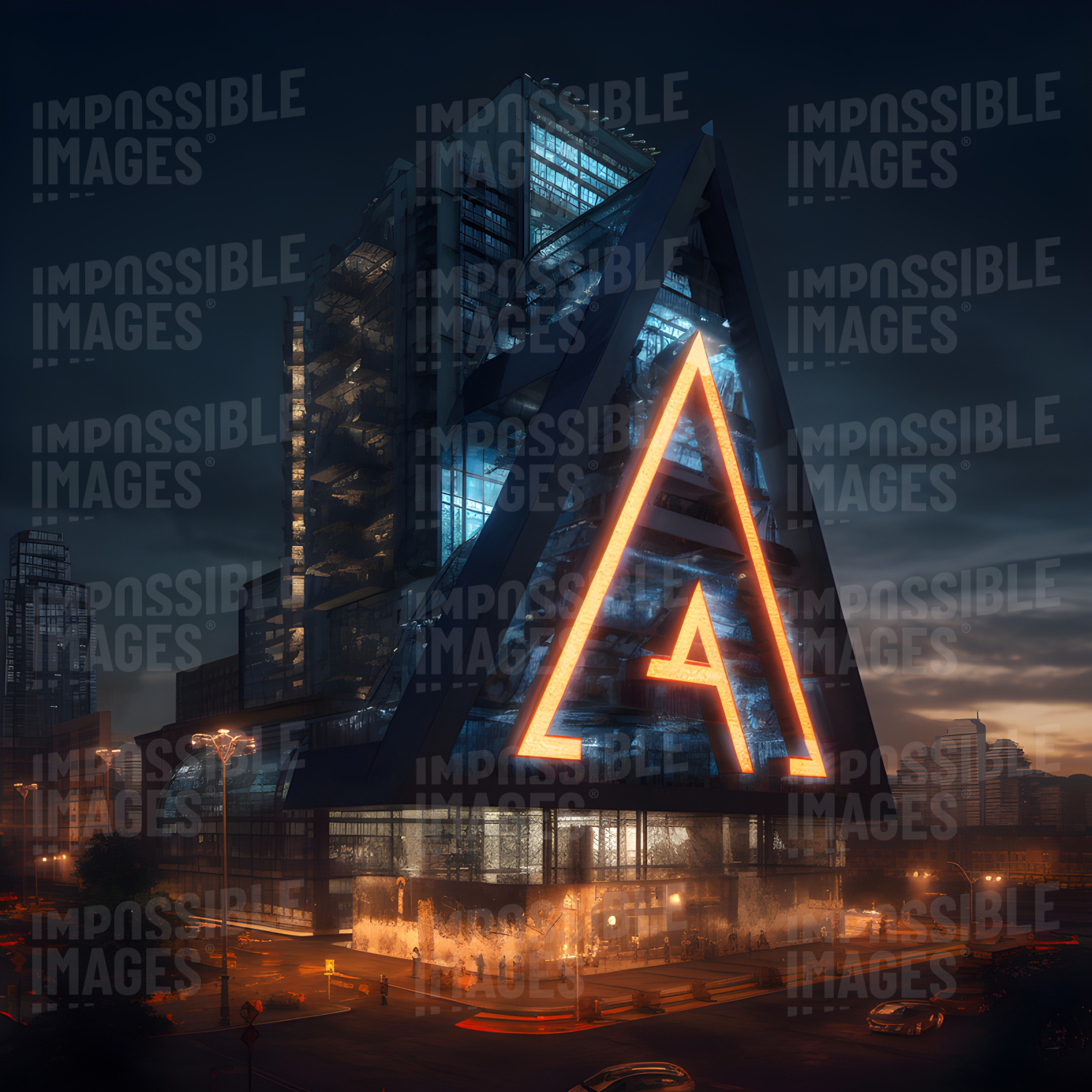 Futuristic building in the shape of a large letter A - Impossible ...