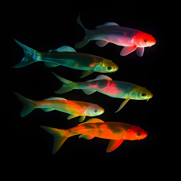 A group of neon koi fish - Impossible Images - Unique stock images for ...