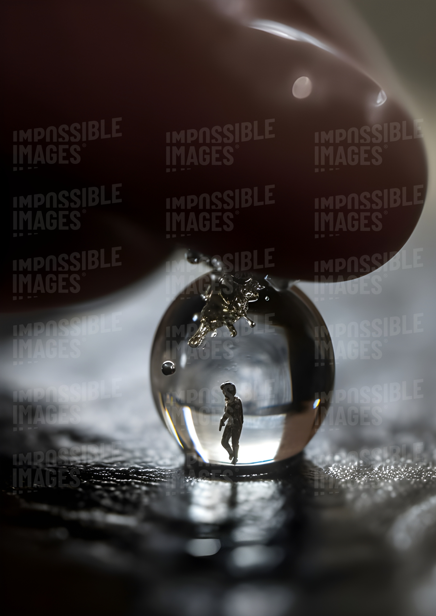 Child trapped in drop of water - Impossible Images - Unique stock ...