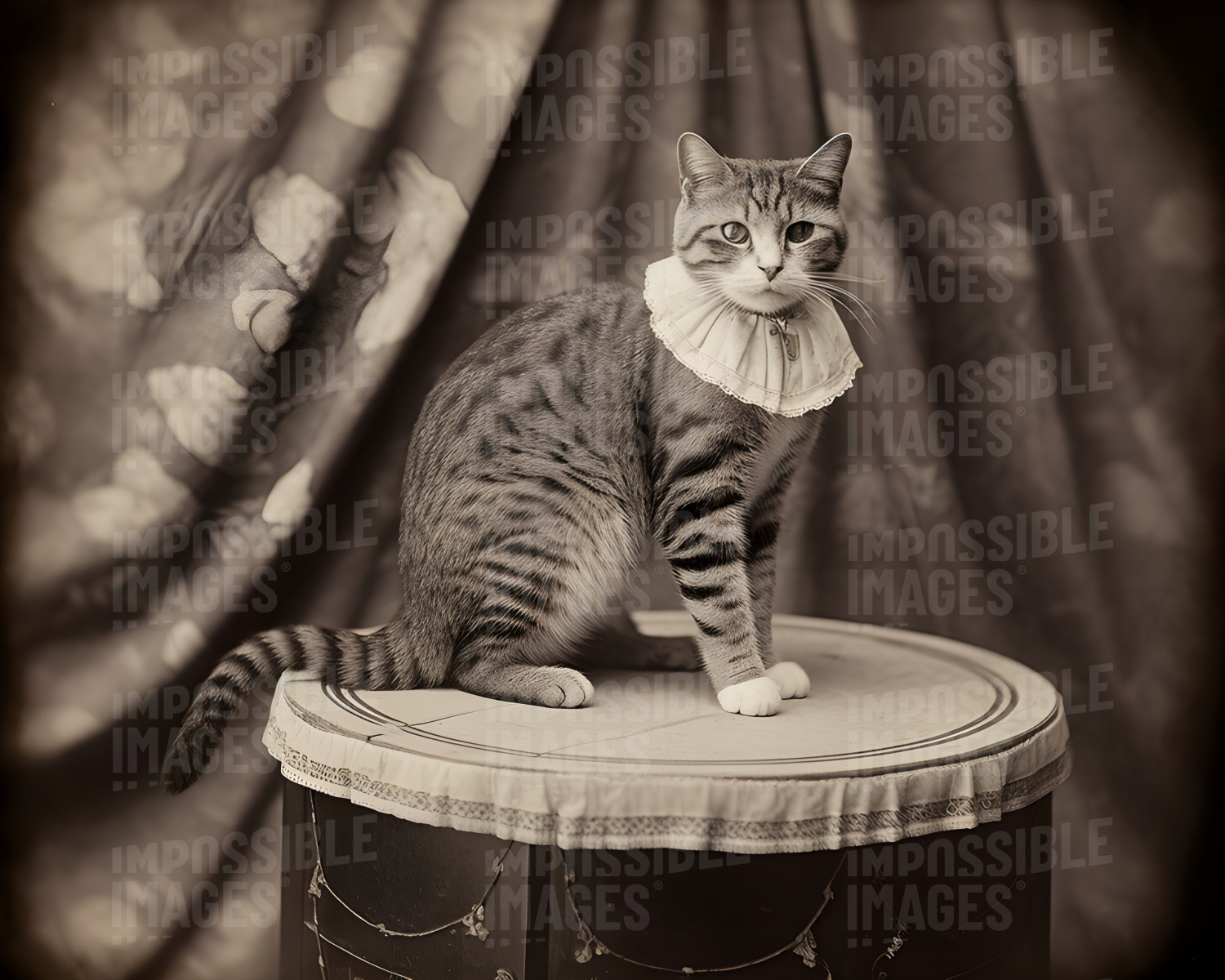 A polite 1800s circus cat - Impossible Images - Unique stock images for ...