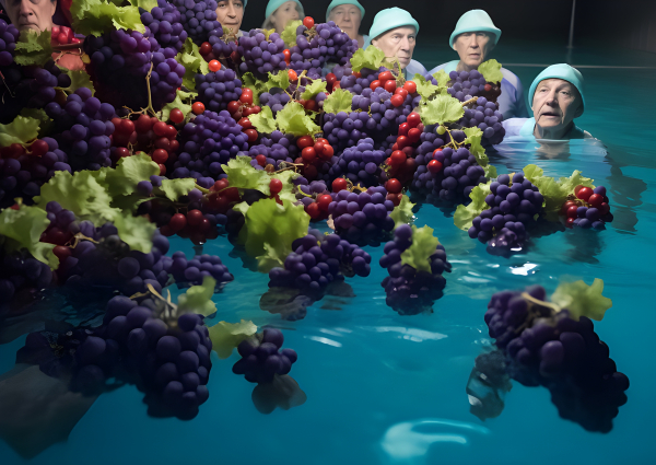 Swimming pool full of grapes - Impossible Images - Unique stock images ...