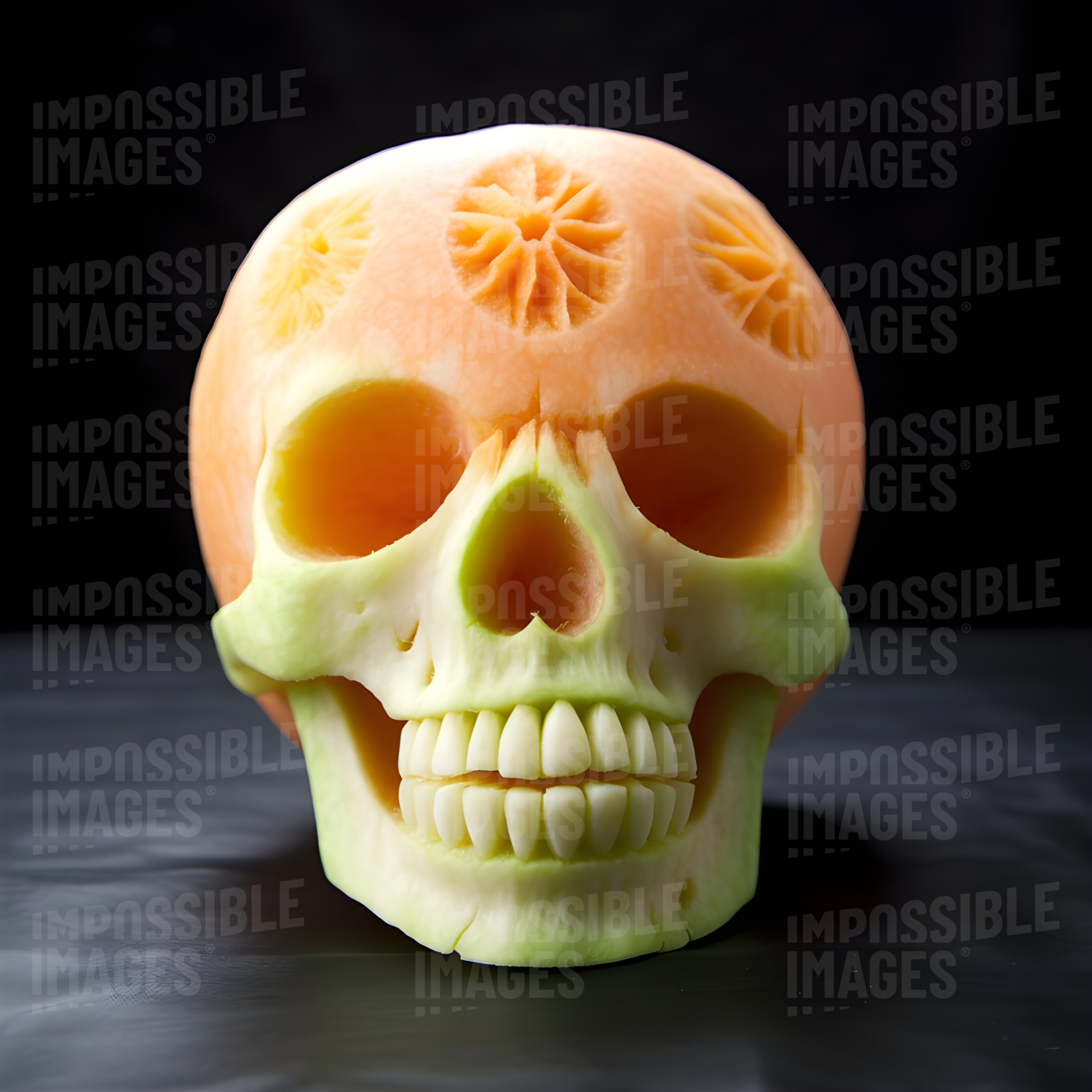 Cantaloupe Skull - Impossible Images - Unique stock images for ...
