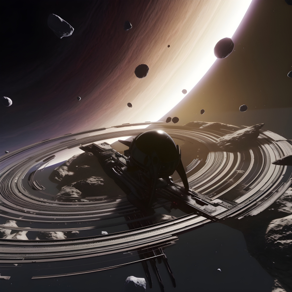 A Disk shaped space station, above a planet - Impossible Images ...