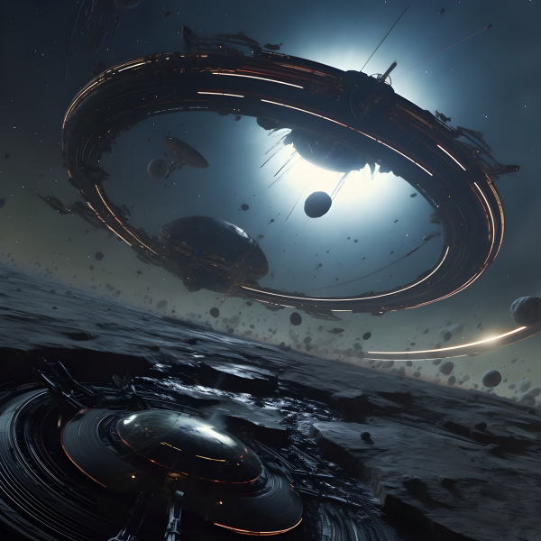 A Ring shaped spacecraft above an alien base. - Impossible Images ...