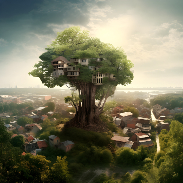 A Giant Treehouse. - Impossible Images - Unique stock images for ...