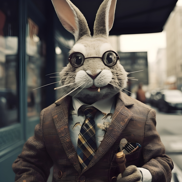 A Gangster Boss Rabbit - Impossible Images - Unique stock images for ...