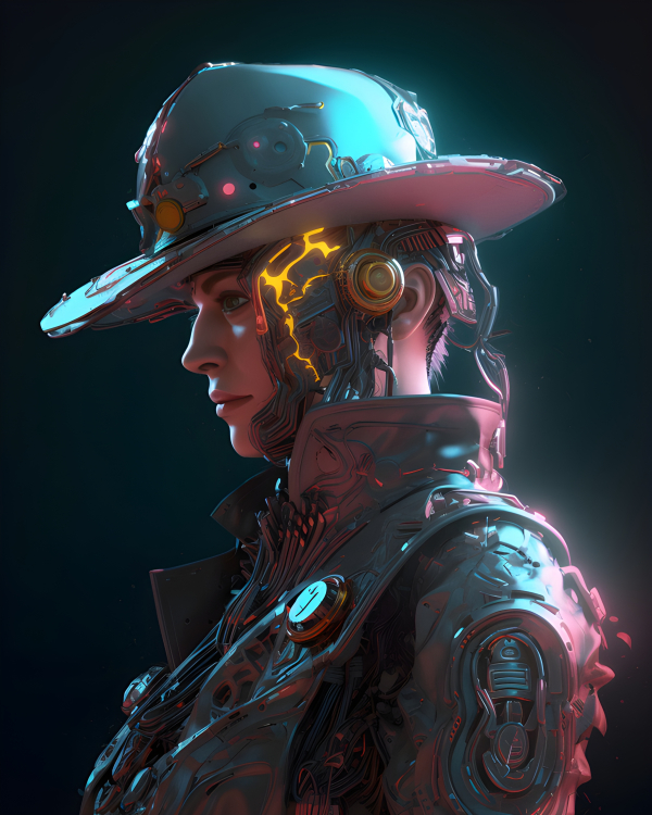 A female cyborg cowboy - Impossible Images - Unique stock images for ...