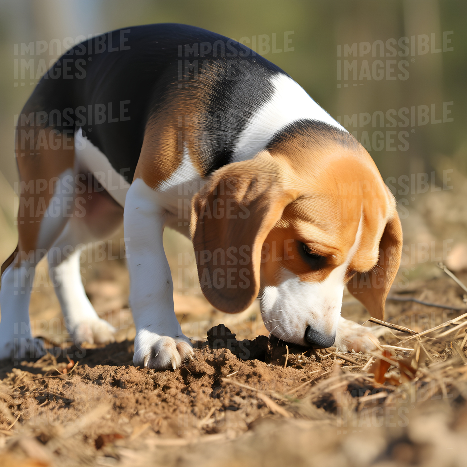 Beagle sniffing the dirt - Impossible Images - Unique stock images for ...