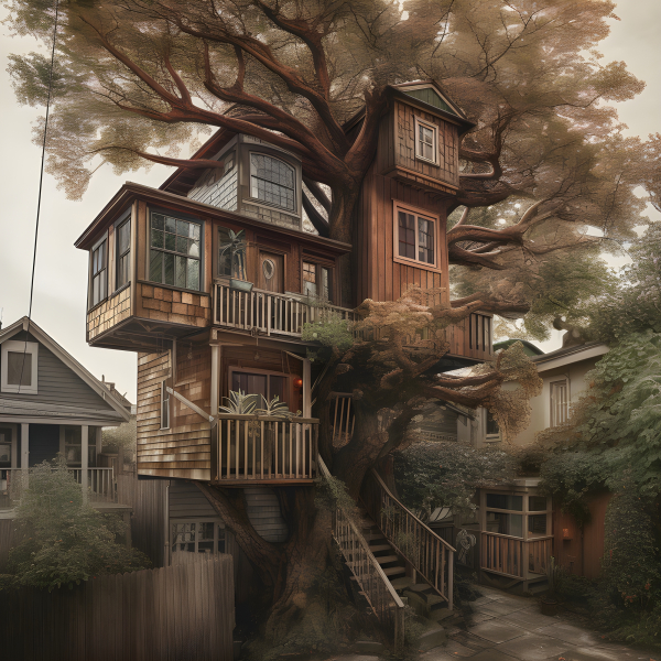 Super Detailed Tree House. - Impossible Images - Unique stock images ...