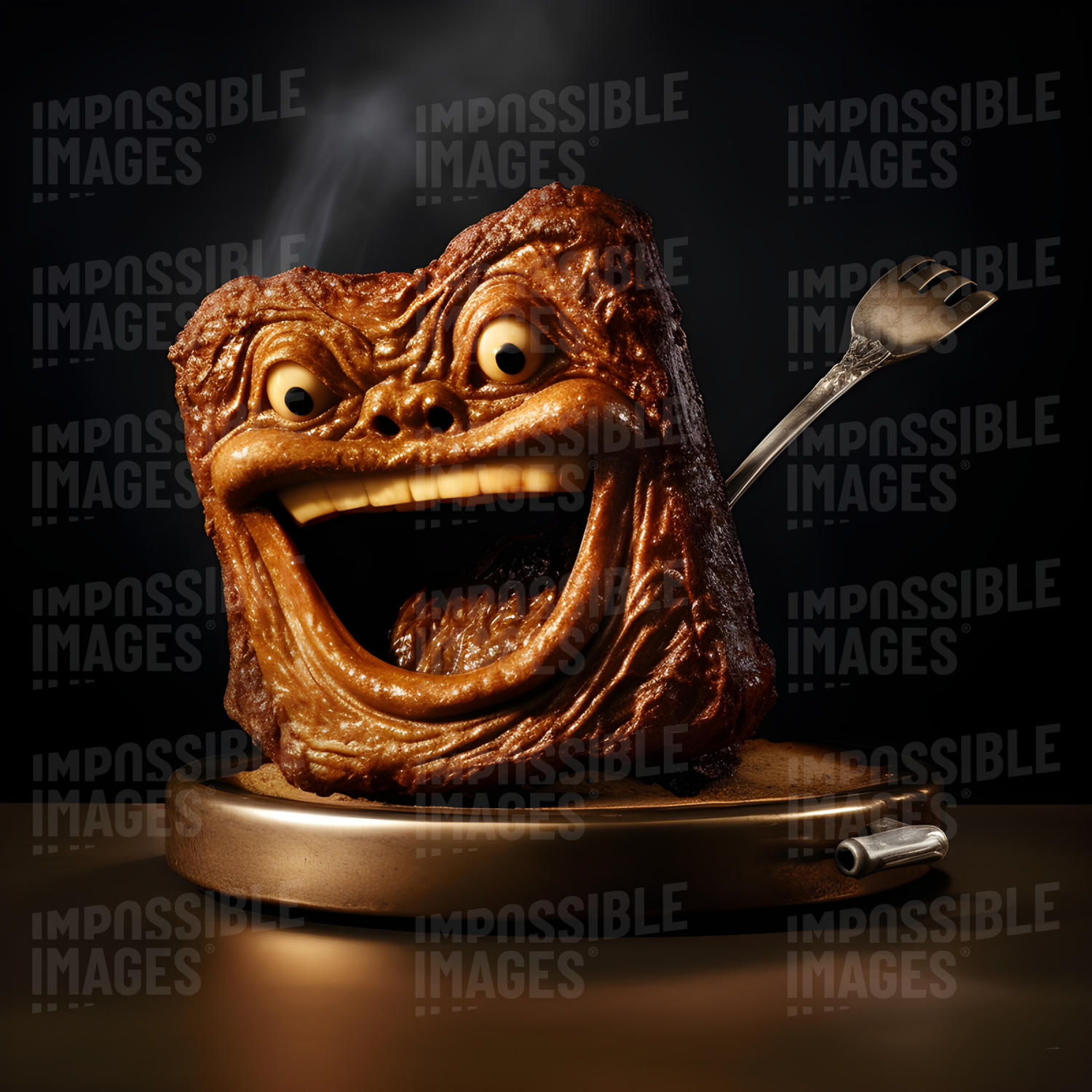 A Toast Monster with a Fork. - Impossible Images - Unique stock images ...