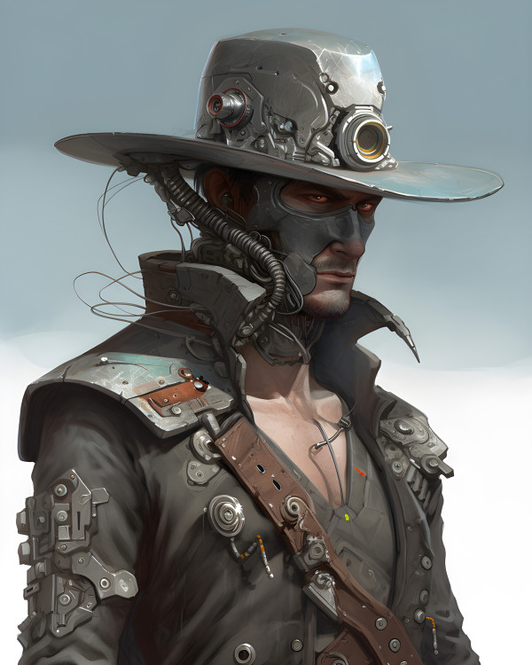 Menacing cyborg cowboy - Impossible Images - Unique stock images for ...