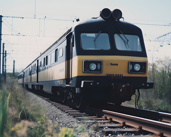 Black and yellow train in the countryside - Impossible Images - Unique ...