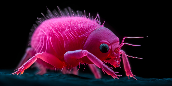 Microscopic photo of a bright pink parasitic insect - Impossible Images ...