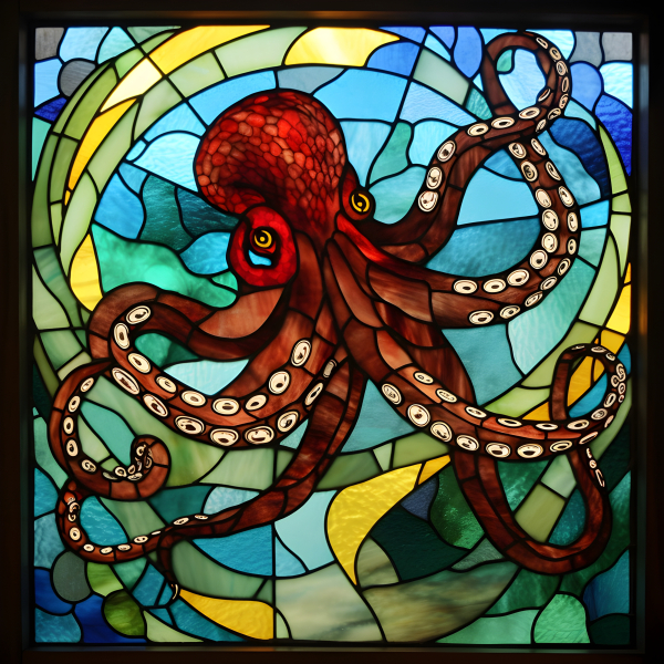 A Stained Glass Octopus. - Impossible Images - Unique stock images for ...