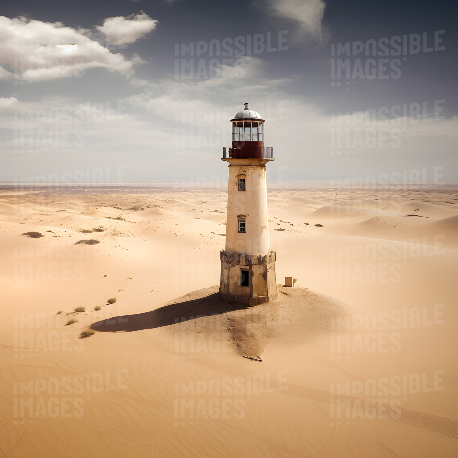 An Old Lighthouse in the Dessert. - Impossible Images - Unique stock ...