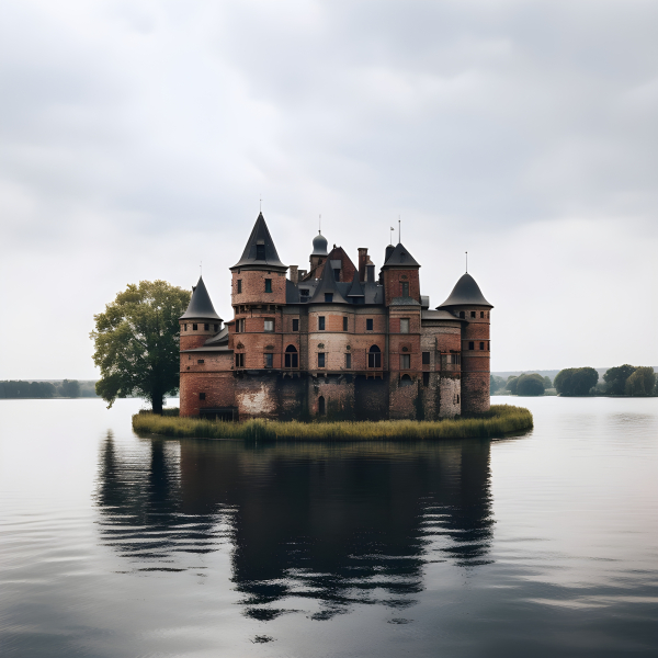 A castle floating in the middle of a lake. - Impossible Images - Unique ...