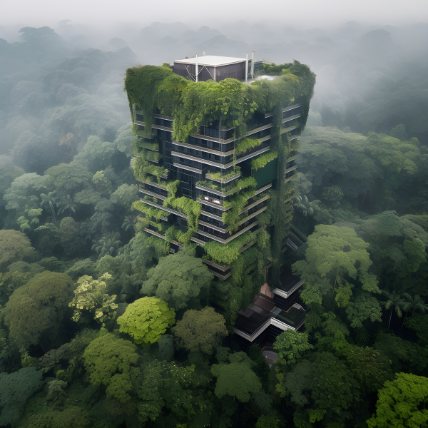 A skyscraper emerging from a rainforest. - Impossible Images - Unique ...
