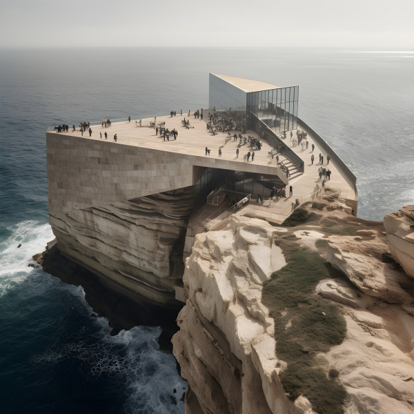 An Exhibition Center built on a Cliff Edge. - Impossible Images ...