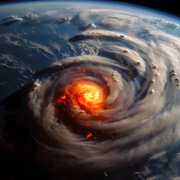 A Fire Hurricane, seen from space. - Impossible Images - Unique stock ...