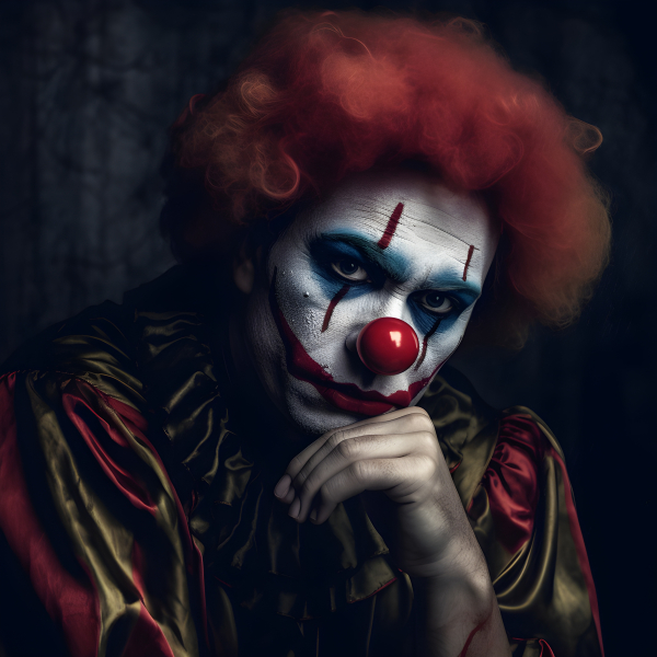 A Clown Contemplating. - Impossible Images - Unique stock images for ...